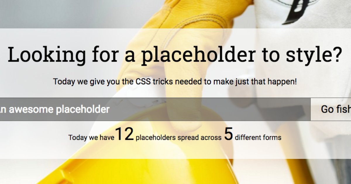 Styling input placeholders with CSS / Webagility